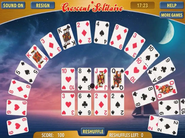 CRESCENT SOLITAIRE online παιχνίδι | Παιχνίδια POMU